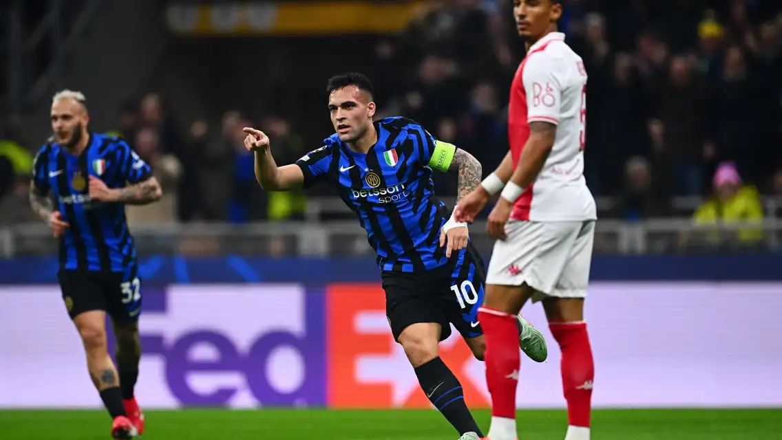 Inter-Monaco 3-0, tripletta di Lautaro Martinez: Inter agli ottavi di ...